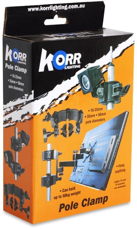 Korr Lighting Pole Clamp for LED Work Lights - Free Delivery | Snowys ...