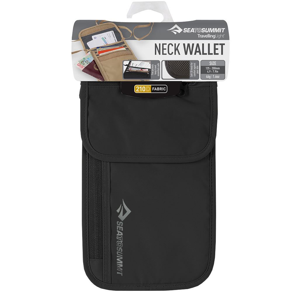 Sea to Summit Neck Wallet Black | Snowys Outdoors
