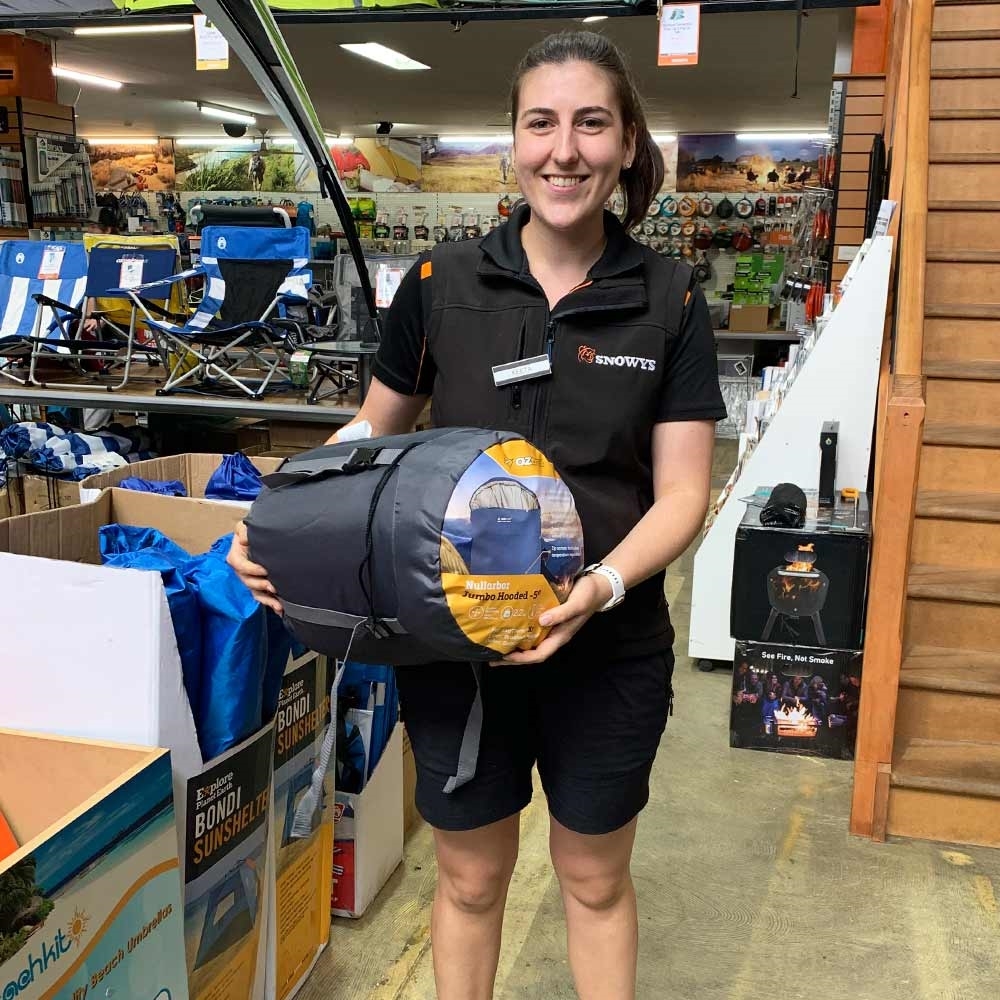 Oztrail Nullarbor Jumbo Hooded Sleeping Bag | Snowys Outdoors